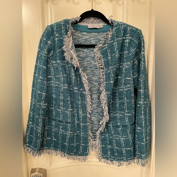 Joan Rivers | Jackets & Coats | Joan Rivers Boucle Fringe Jacket | Poshmark